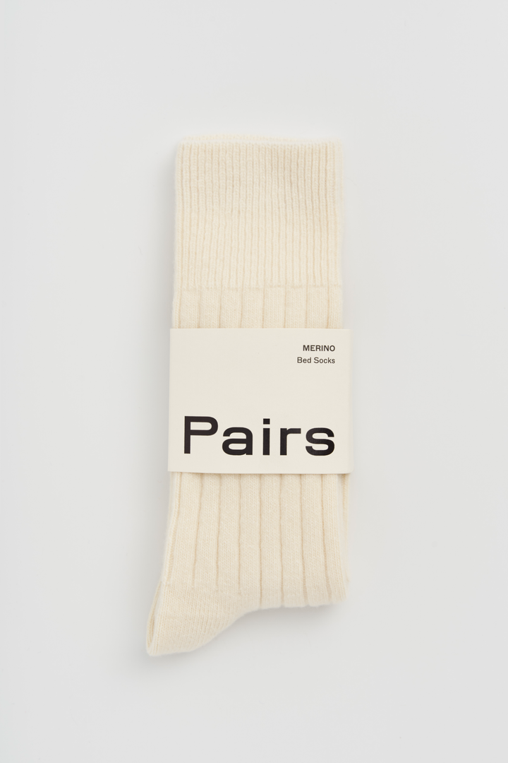 Merino Wool Bed Socks | Clotted Cream | Pairs – Pairs Socks