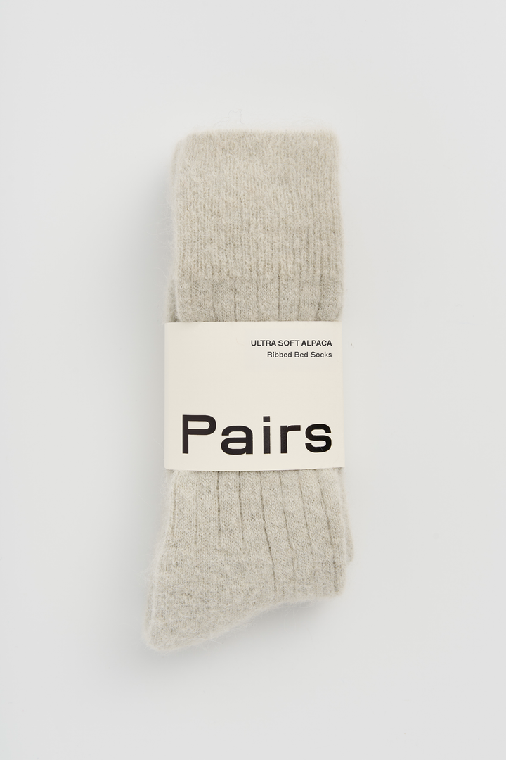 Ultra Soft Ribbed Bed Socks | Correct Grey | Pairs – Pairs Socks